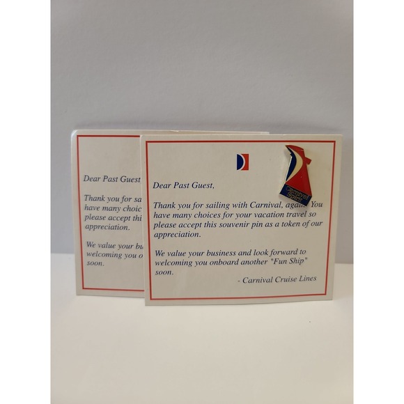 Party Supplies | Vintage Carnival Cruise Lines Past Guest Pins 2 | Poshmark